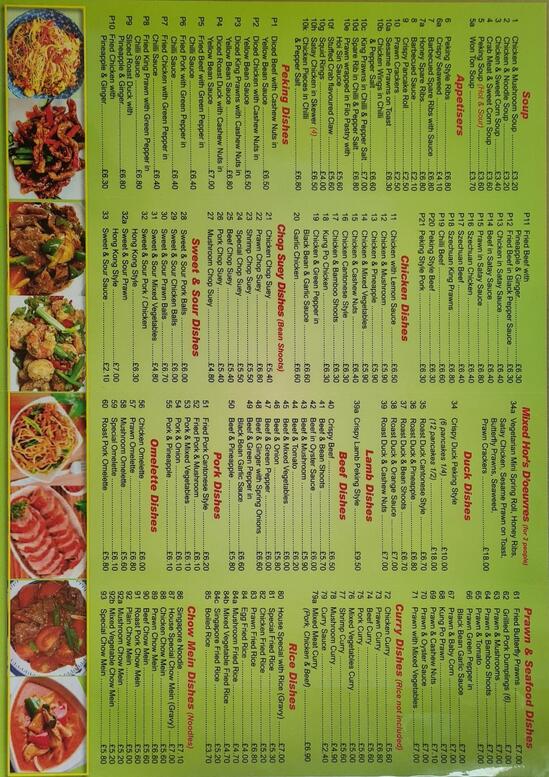 May Fu, Hemel Hempstead - Restaurant menu, prices and reviews