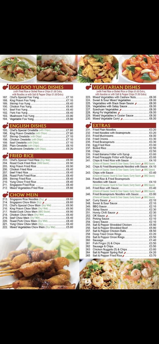 Ruby Chinese & Thai, Barrow-in-Furness - Restaurant menu, prices and ...