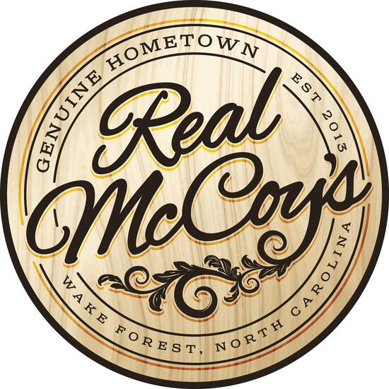 Menu at Real McCoy's restaurant, Wake Forest