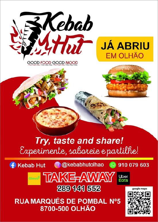 Menu em Kebab Hut & Pizzas restaurante, Olhão
