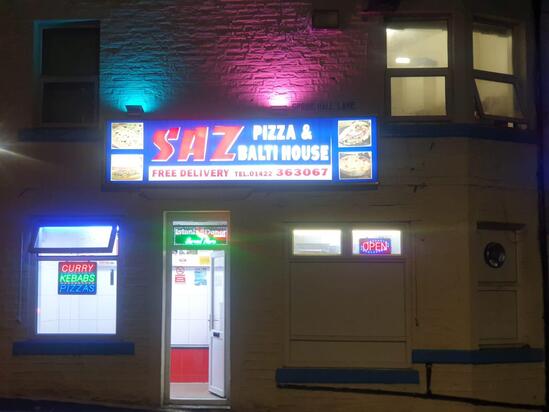 Menu at Saz Pizza & Balti House restaurant, Halifax