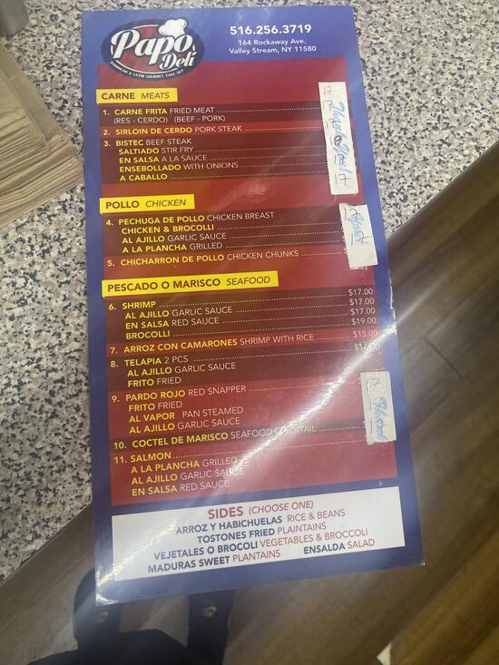 Papo Deli, Valley Stream - Restaurant menu, prices and reviews
