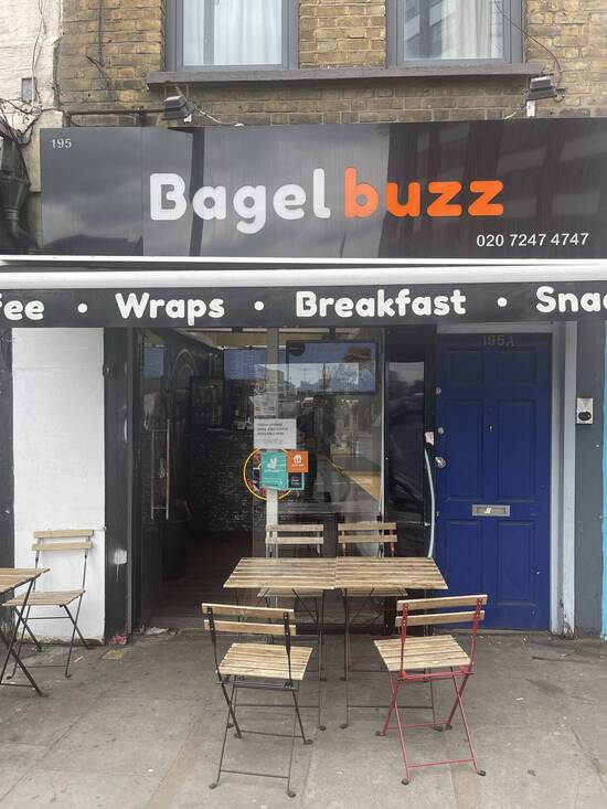 Menu at Bagelbuzz restaurant, London
