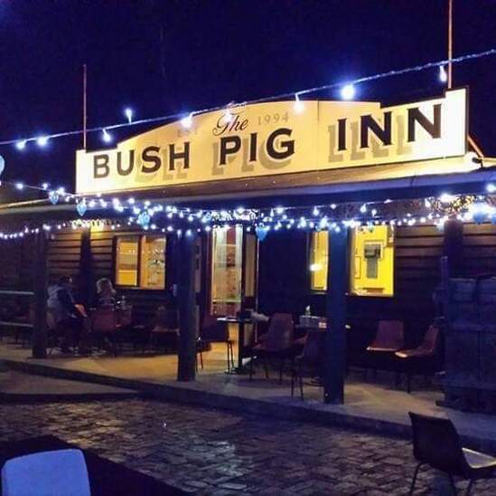 Menu at Bush Pig Inn restaurant, Jackass Flat