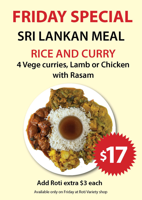 Roti Variety Wellington, Lower Hutt - Restaurant menu, prices and reviews