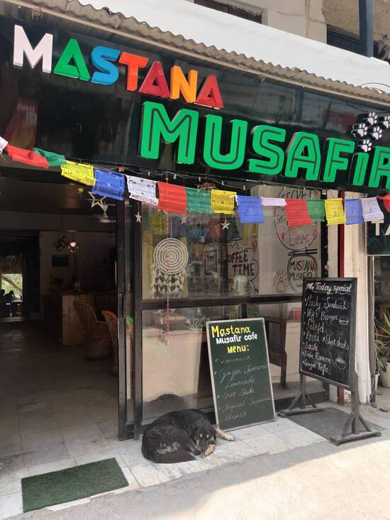 Menu at Mastana Musafir Cafe, Rishikesh