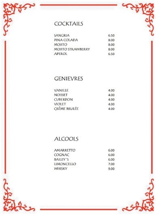 Taverne A La Bonne Fourchette, Blankenberge - Restaurant menu, prices ...