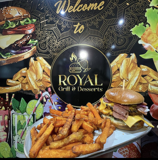 Menu at Royal Grill restaurant, Sunbury-on-Thames