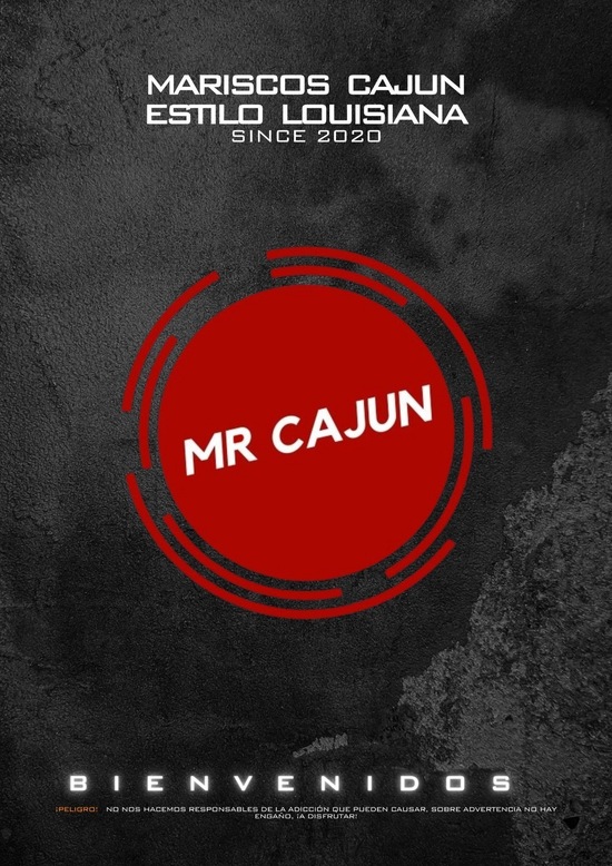 Menu at Mr. Cajun restaurant, Tijuana
