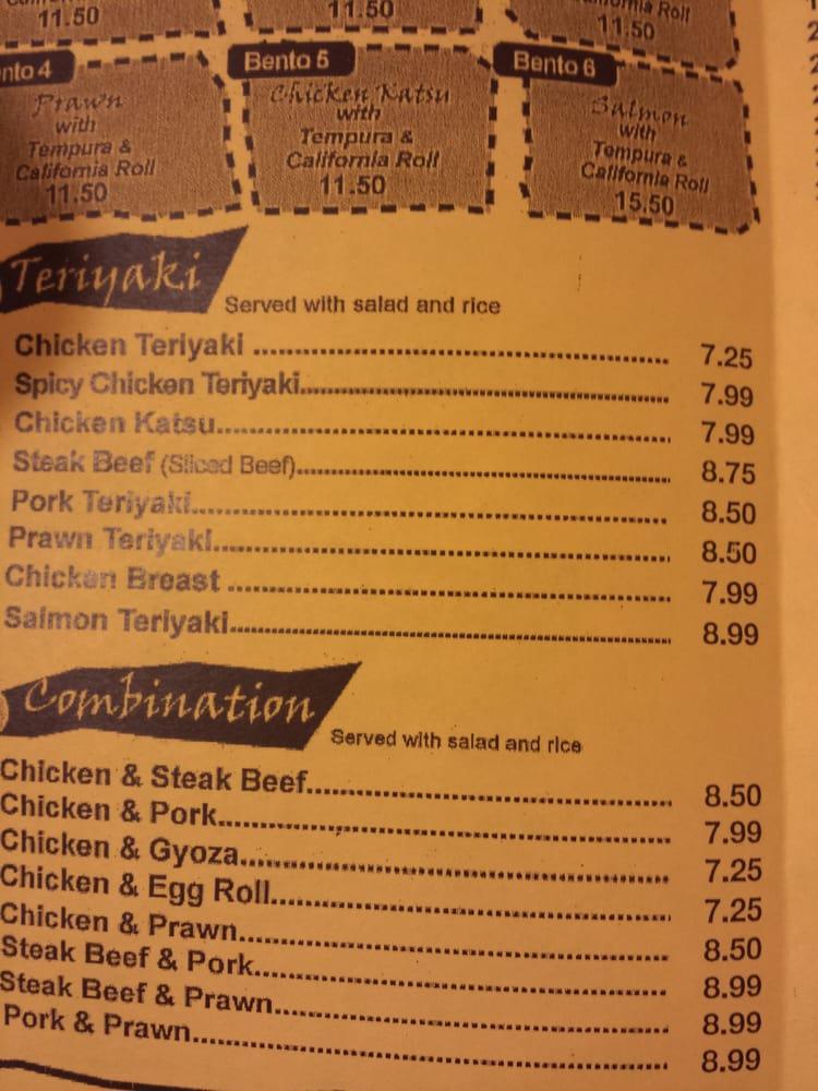 Menu at Kami Teriyaki restaurant, Monroe, Fryelands Blvd #135