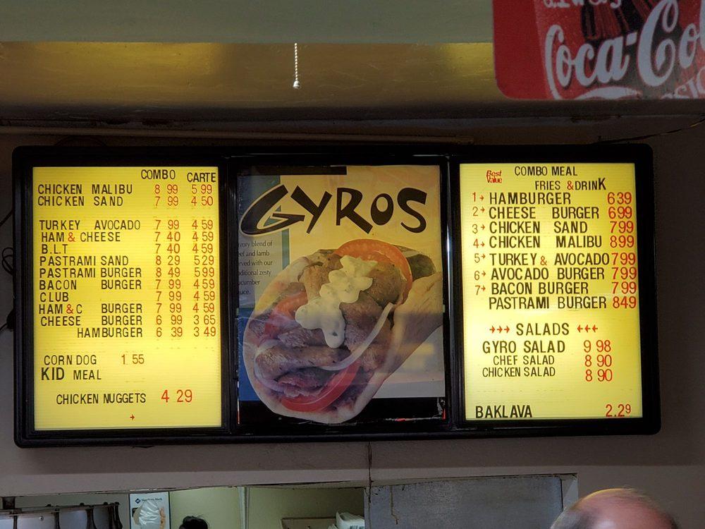 Menu at Tickles restaurant, Salt Lake City
