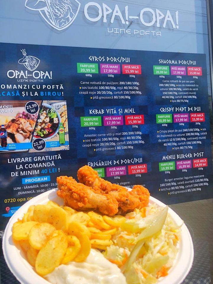 Menu at Opa-Opa Greek Food, Iași