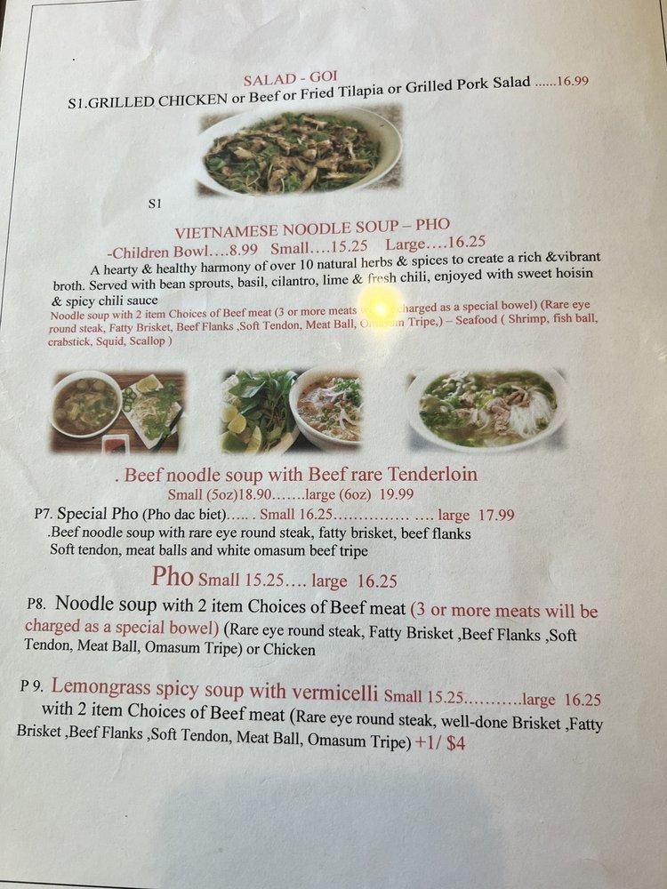 Menu at Pho 4 U restaurant, Harker Heights