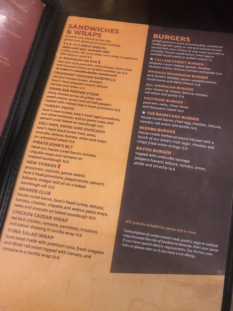 Menu at College Street Brewhouse & Pub, Lake Havasu City