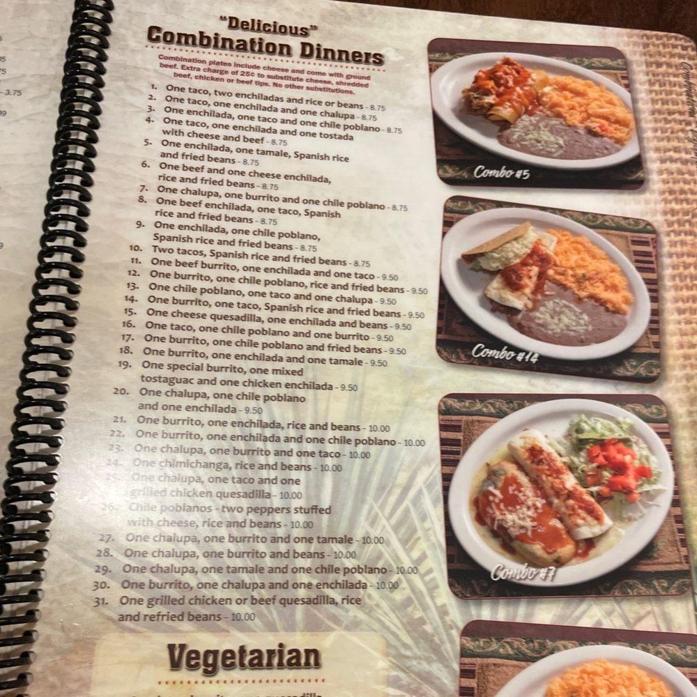 Menu at El Agavero Mexicano restaurant, Mount Airy