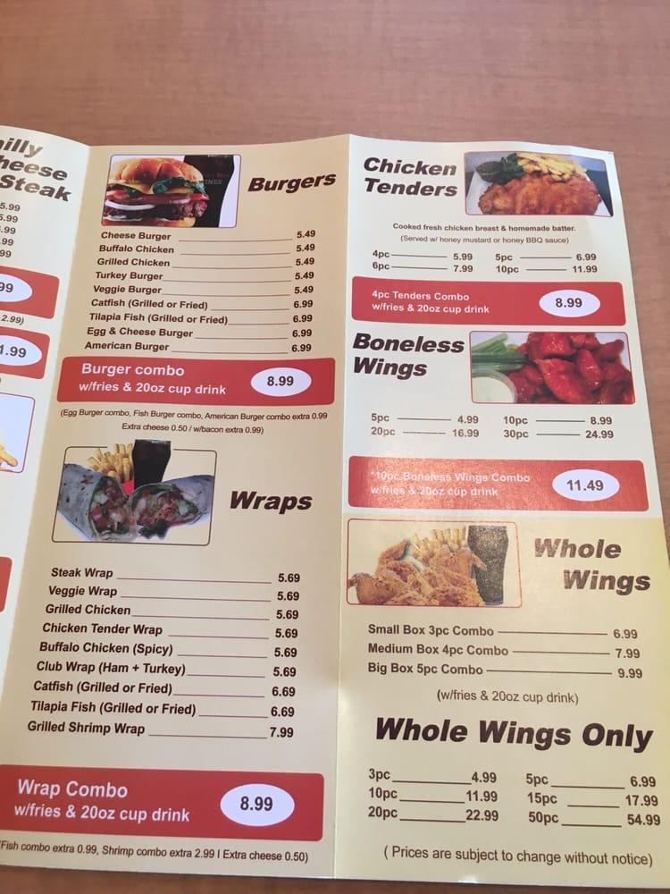 Menu at America's Best Wings restaurant, Halethorpe, Washington Blvd #114