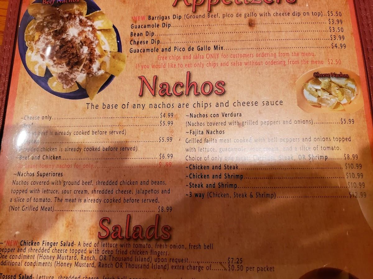 Menu at Barrigas Grill, Reform
