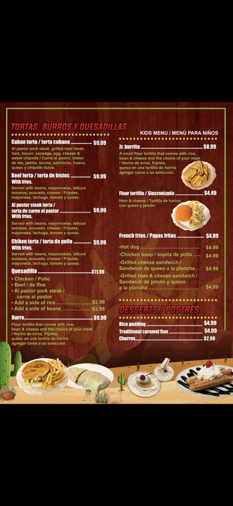 Menu at Bibi's Restaurant, Milford