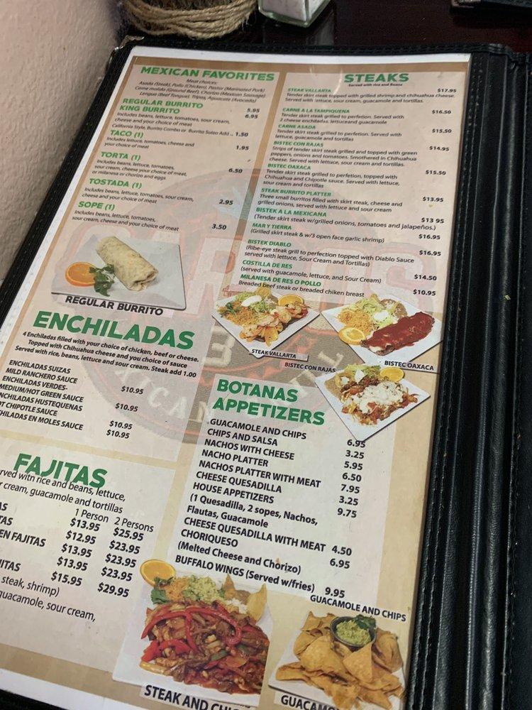 Menu at Chilo's Mexican Grill pub & bar, Crystal Lake