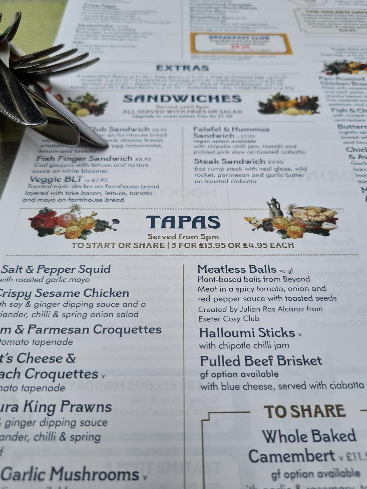Menu at Cosy Club, Stamford