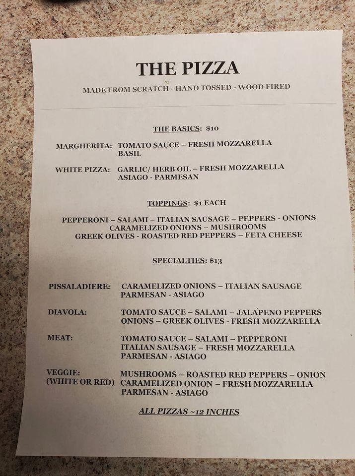 Menu at Mas Cafe, Deerfield