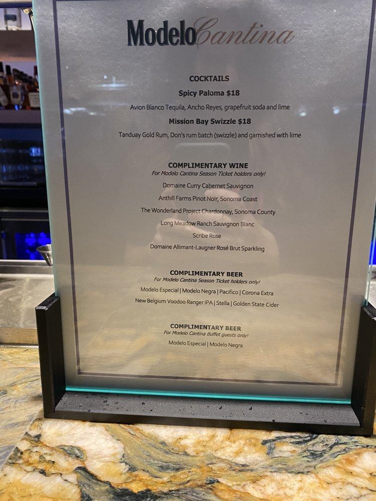 Menu at Modelo Cantina pub & bar, San Francisco