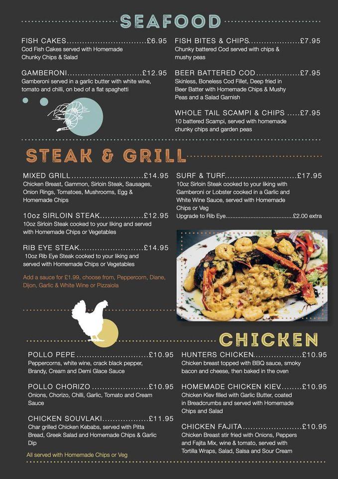 Menu at Queen Vic Hotel Sunderland pub & bar, Sunderland