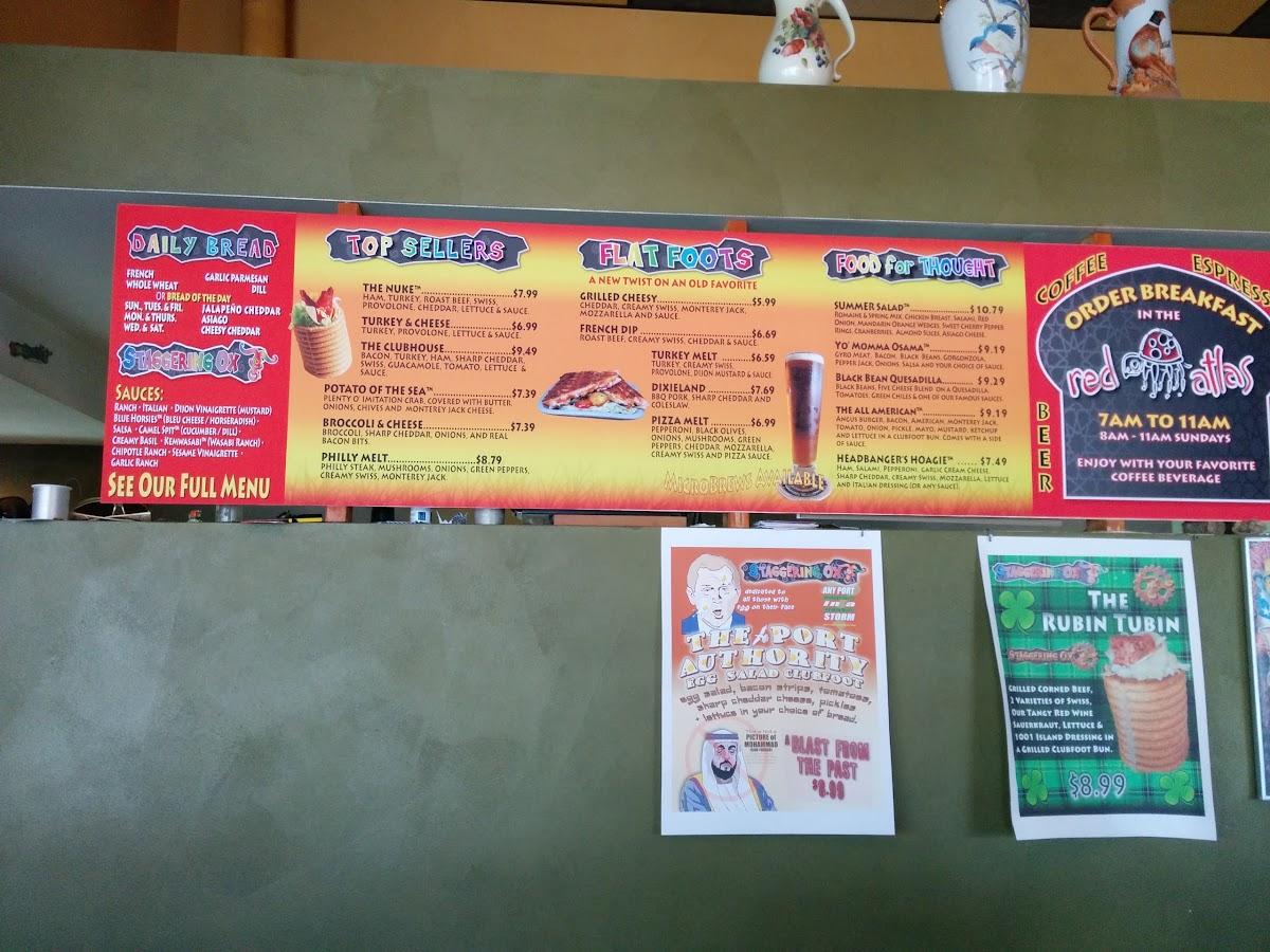 Menu at Staggering Ox pub & bar, Helena