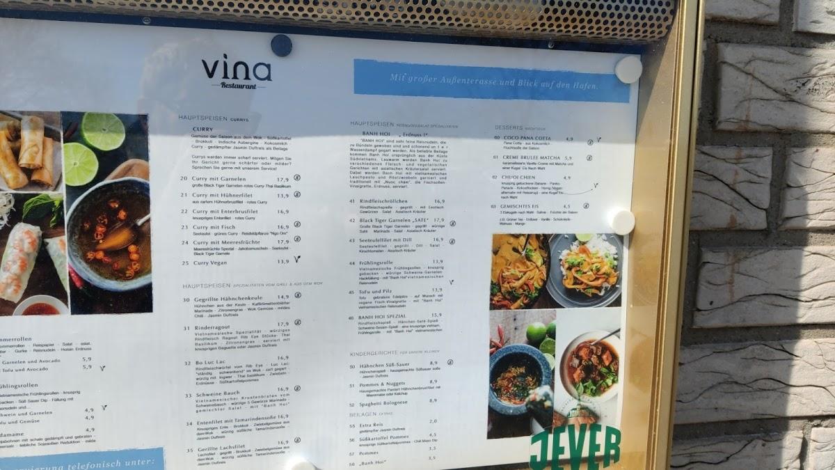 Speisekarte von Vina Restaurant, Wilhelmshaven