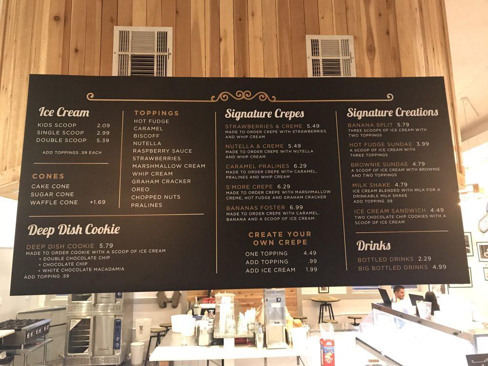 Menu at Palette Bakery & Ice Cream Parlor, Cedar City