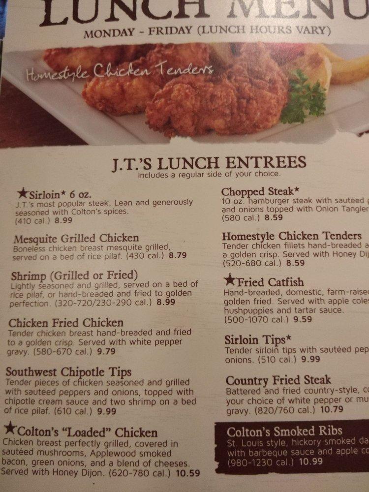 Menu at Colton's Steak House & Grill steakhouse, Kirksville