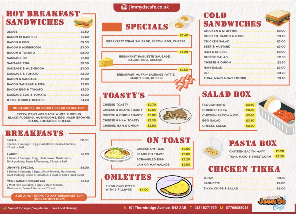 Menu at Breakfast N Brunch (Great Barr), Birmingham