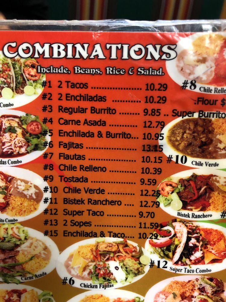 Menu at Super Taco Mexican Restaurants, Elk Grove, Laguna Blvd UNIT 90