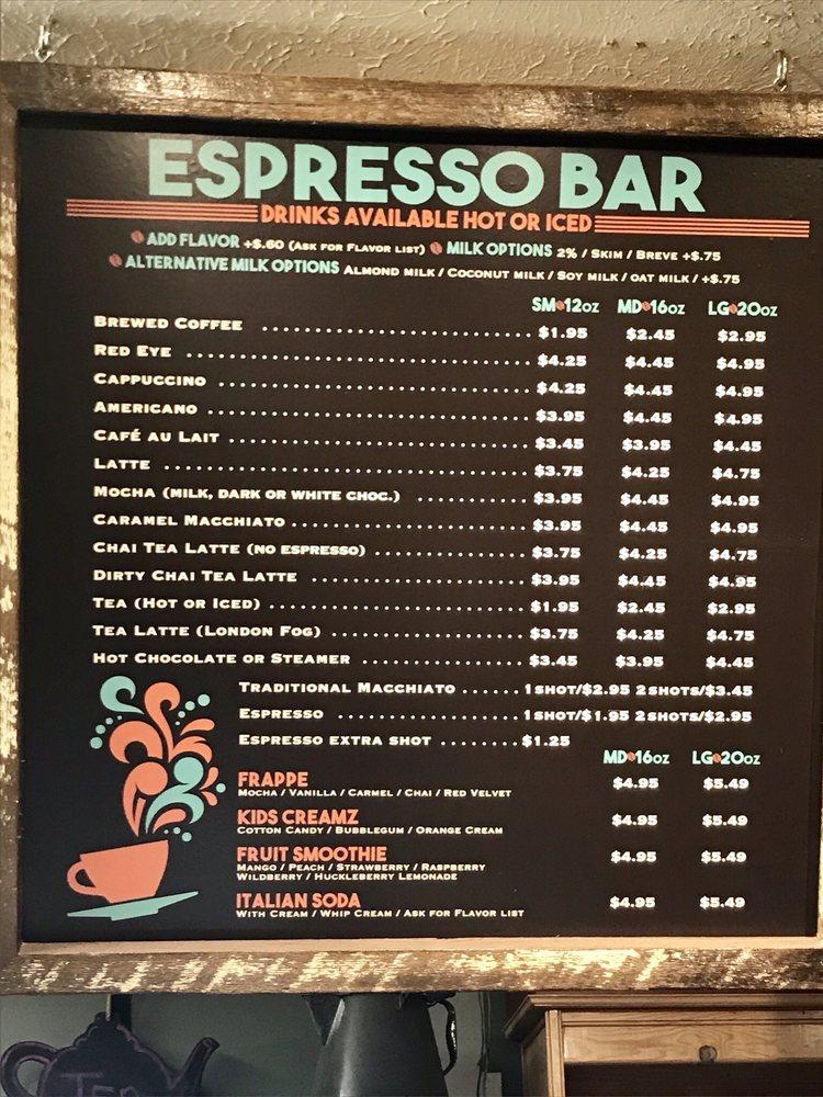 Menu at Book Peddler & Coffee Cafe @ Book Peddler, West Yellowstone
