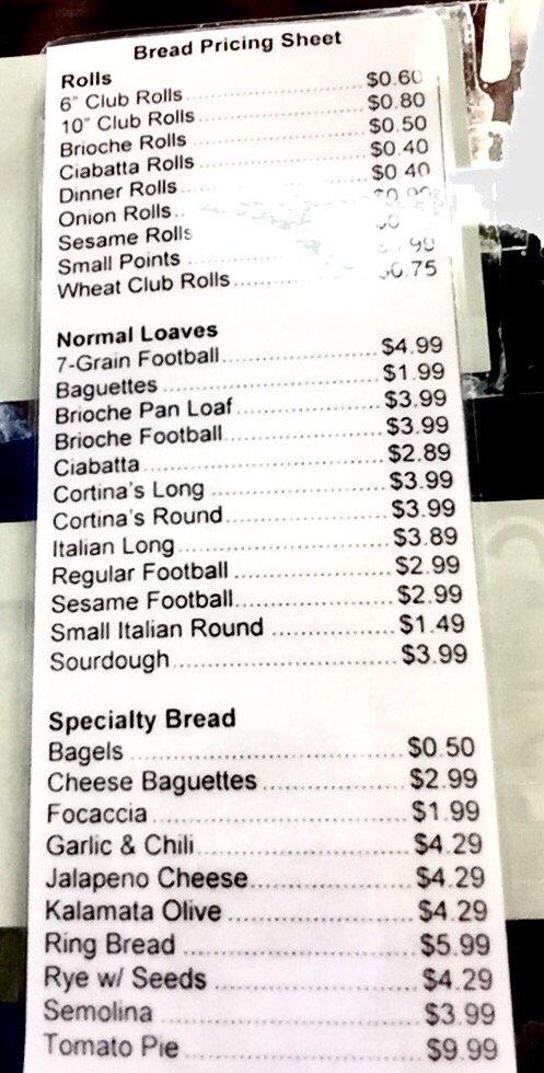 Menu at Cortina's Italian Market & Pizzeria, Anaheim, W Orange Ave