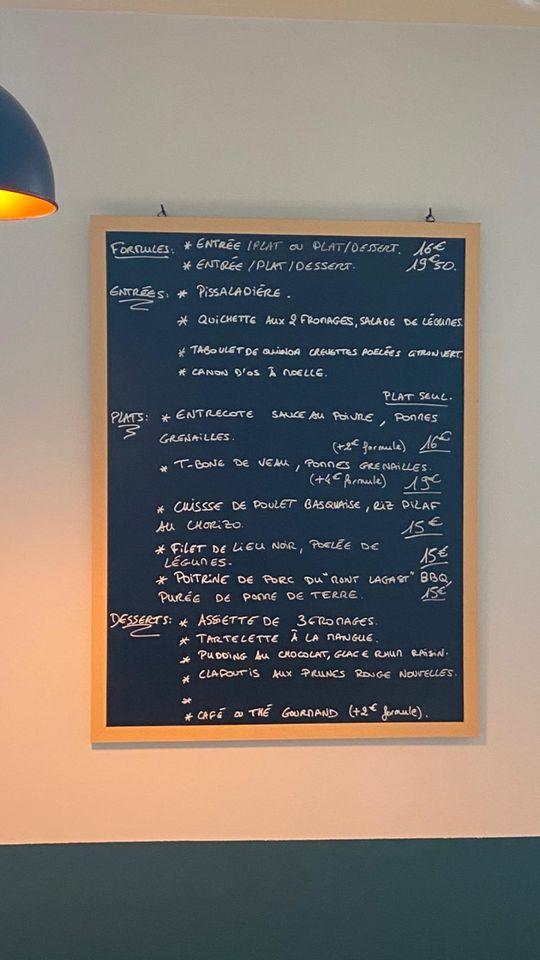 Menu at La Fringale restaurant, Buc