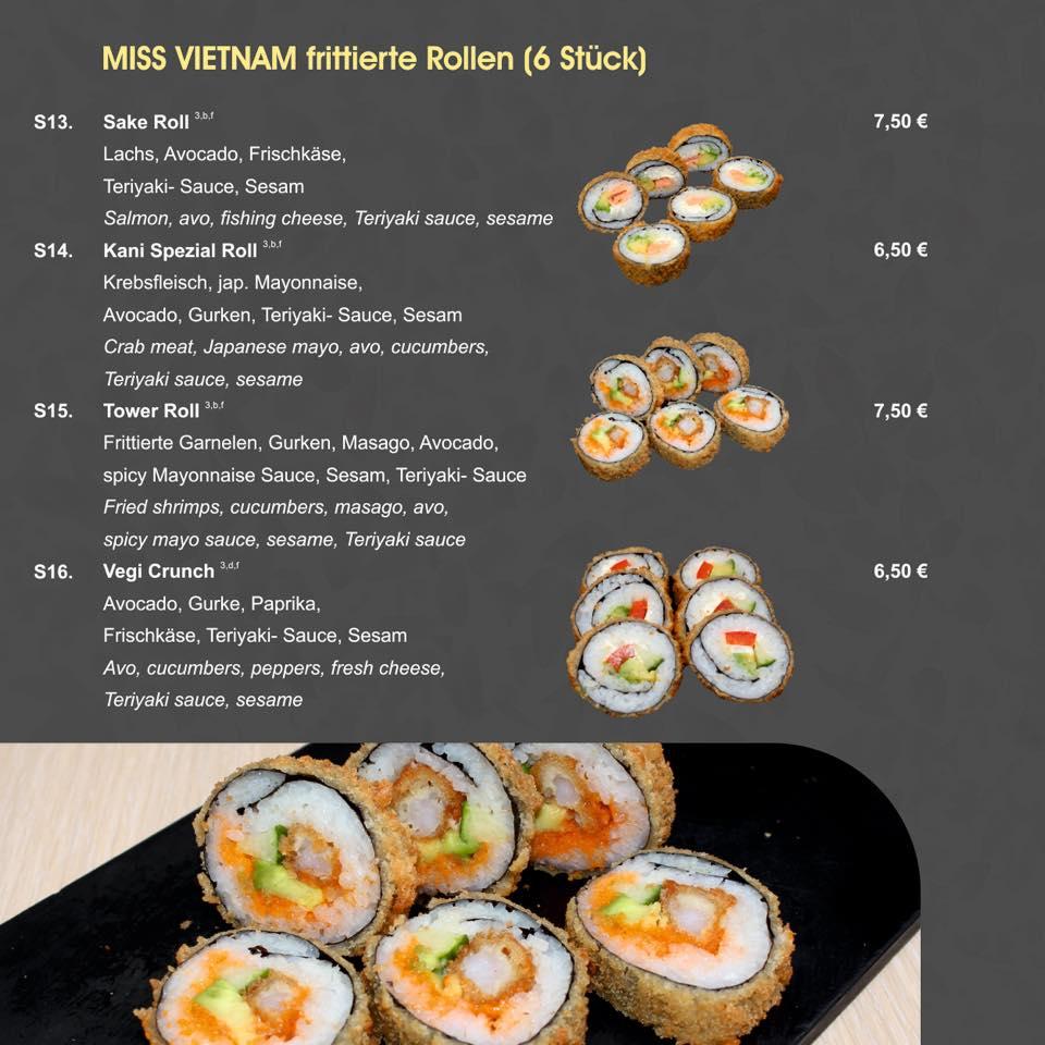 Speisekarte von Miss Vietnam restaurant, Bayreuth