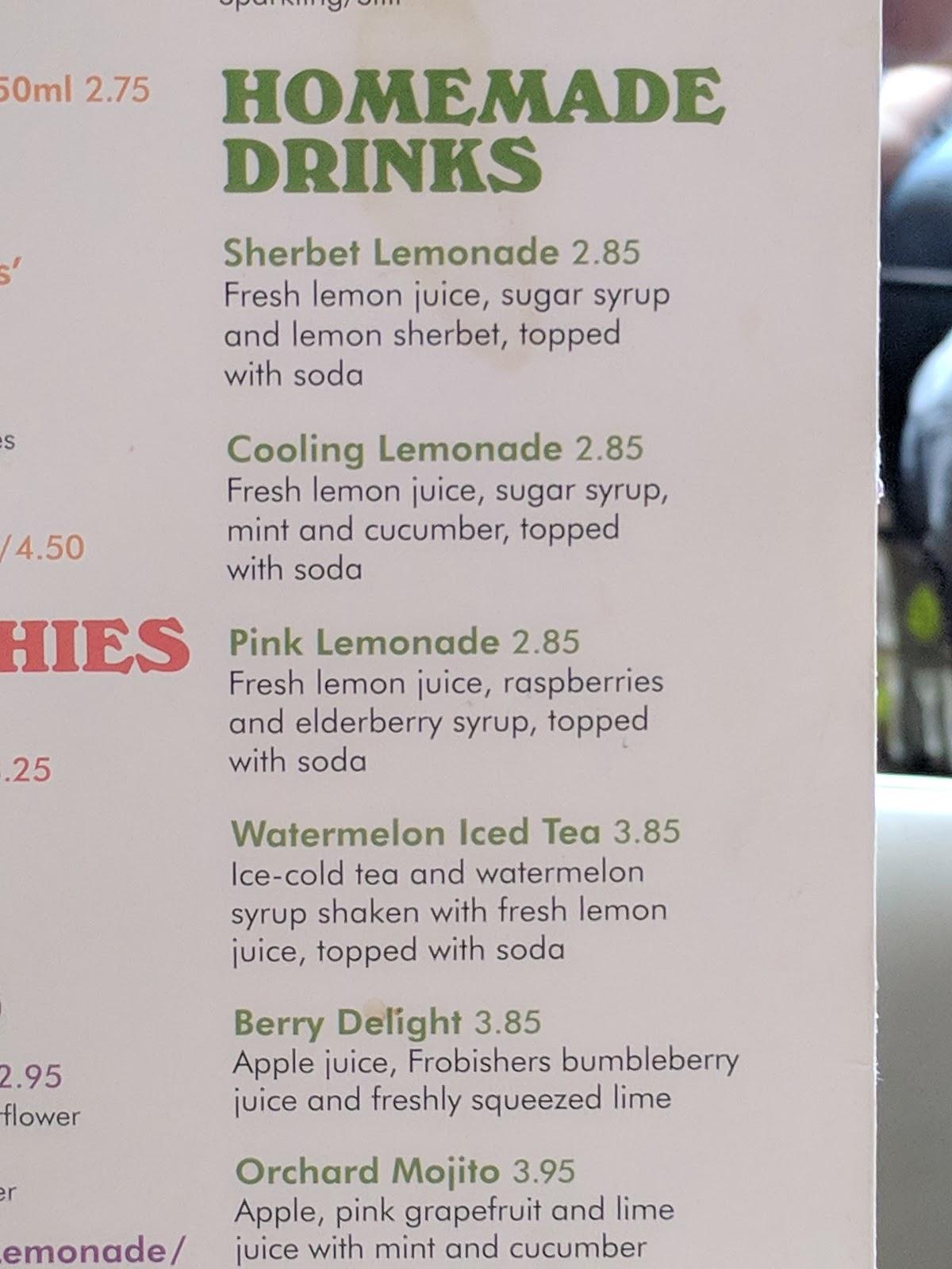 Menu at Conto Lounge pub & bar, Bournemouth
