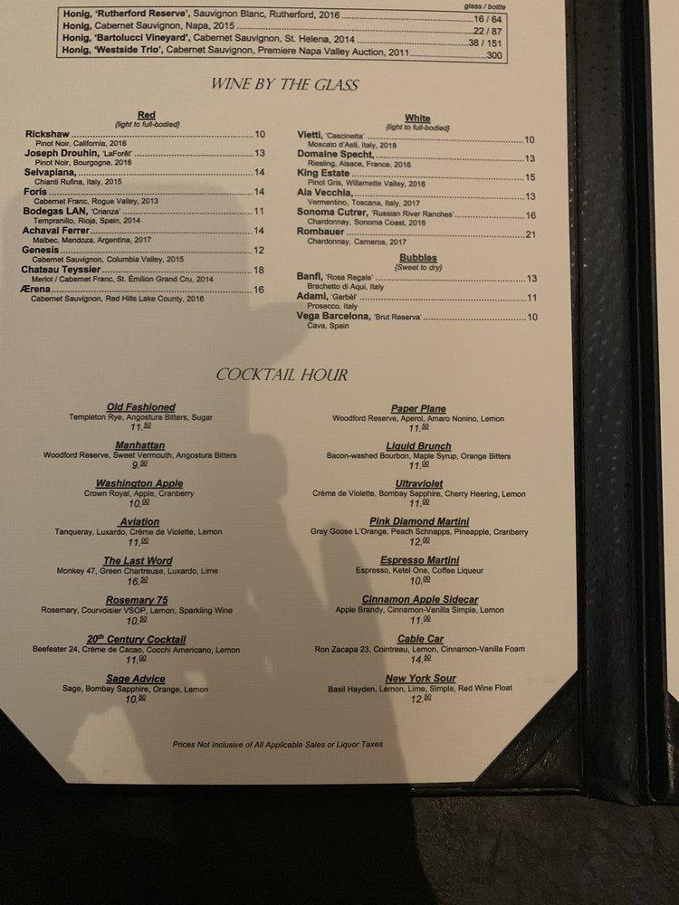 Menu at Mahogany Prime Steakhouse, Oklahoma City, 145 W Sheridan Ave