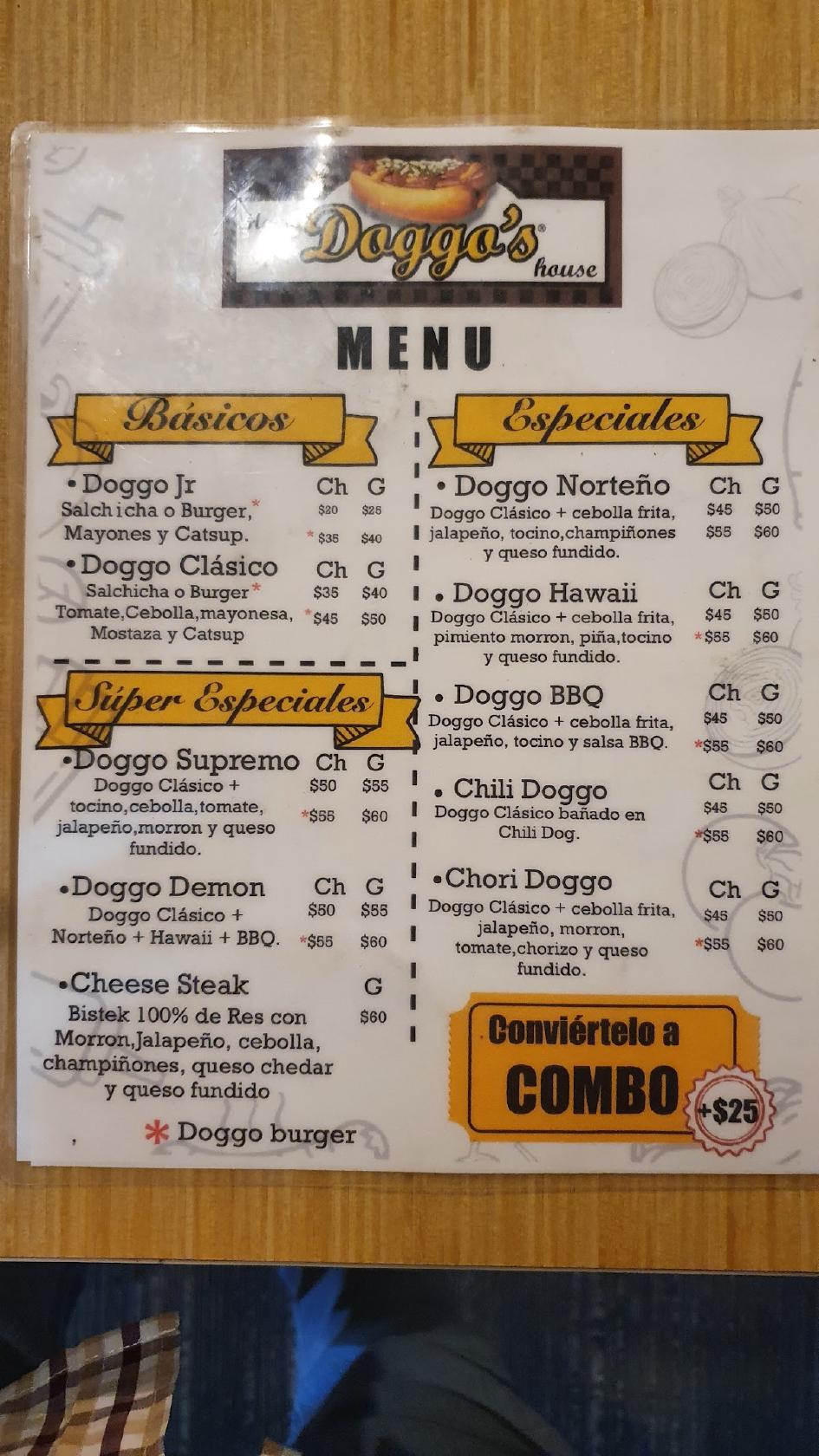 Menu at Mante Doggo´s House restaurant, Ciudad Mante