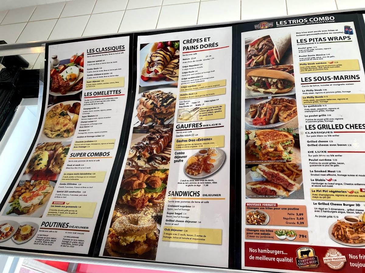 Menu at Restaurant Paulo & Suzanne, Montreal