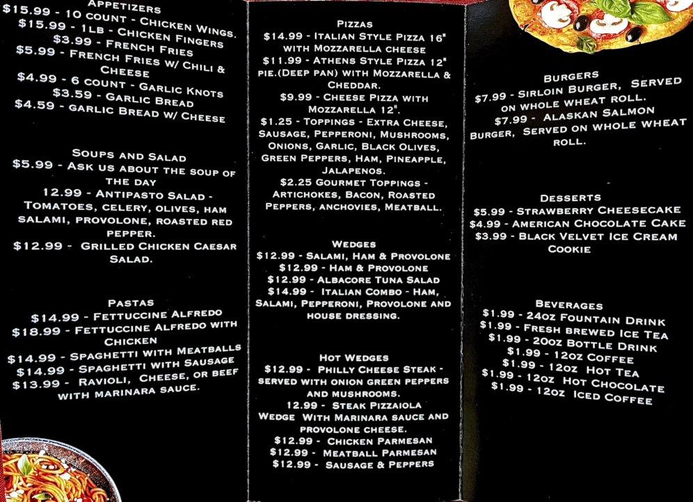 Menu at Tower Pizza pizzeria, Pahrump, E Kellogg Rd