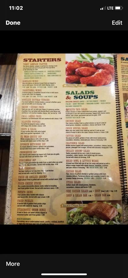 Menu at Black Stallion Steak House Restaurant, Monticello