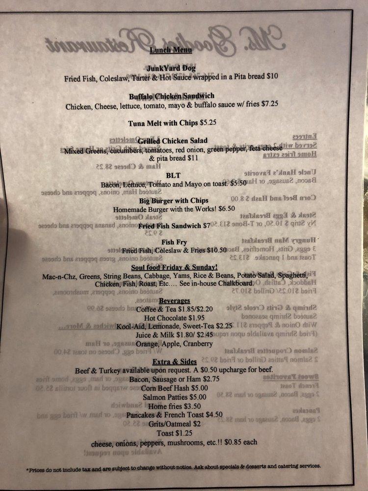Menu at Ms Goodies fast food, Buffalo