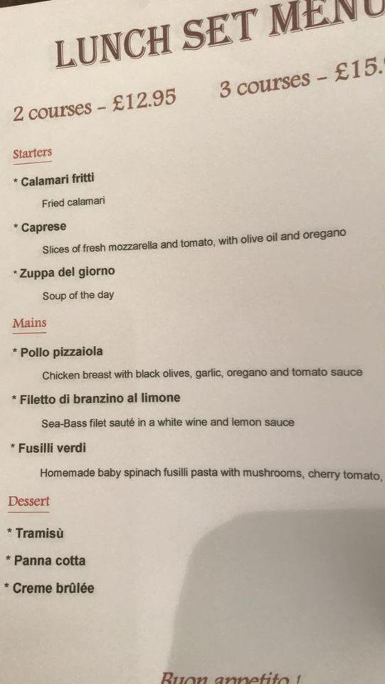 Menu at Rostick Restaurant.., Eastbourne