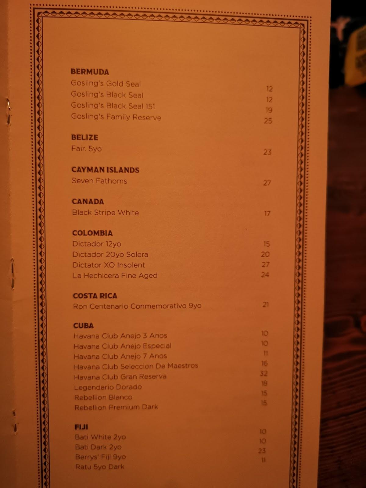 Menu at Sneaky Tony's pub & bar, Northbridge