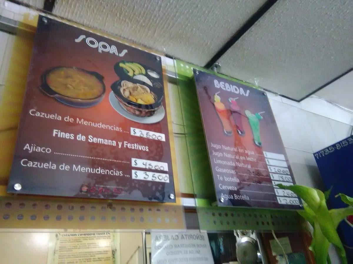 Menu at Restaurante El Gran Pollo - Sede Paipa, Paipa