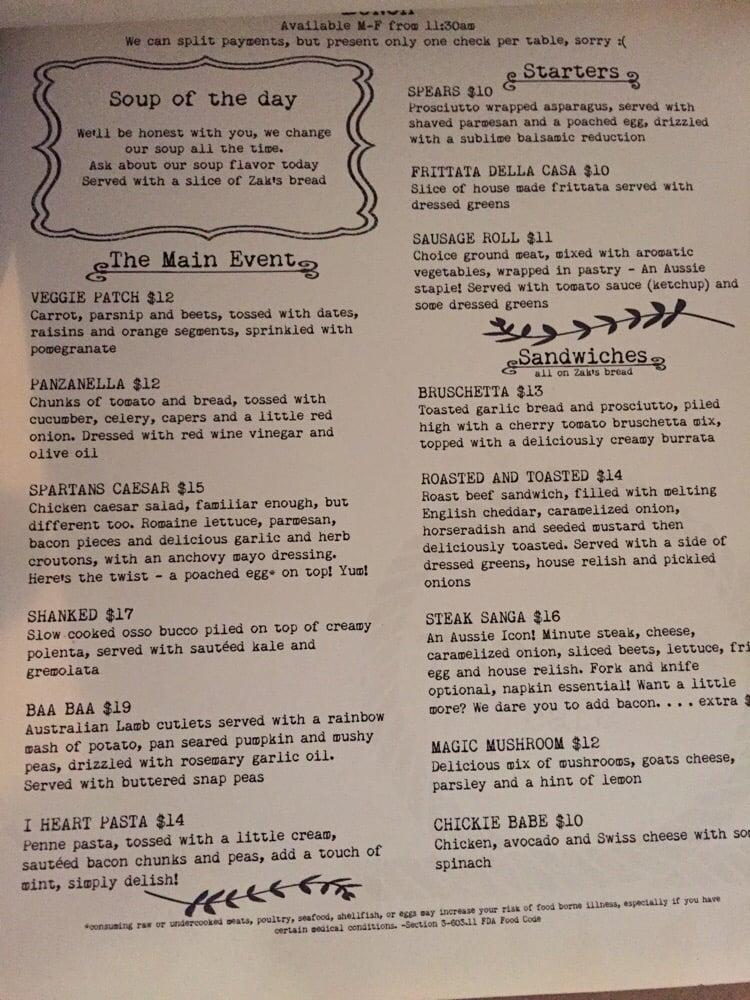 Menu at Threefold Cafe, Coral Gables, 141 Giralda Ave