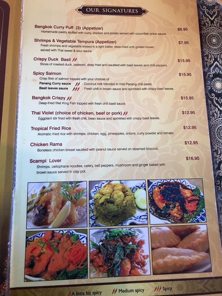 Menu at Bangkok Golden Thai Restaurant, Fairfax, Braddock Rd H