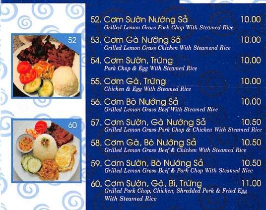 Menu at Gold Train Noodle House, Burnaby